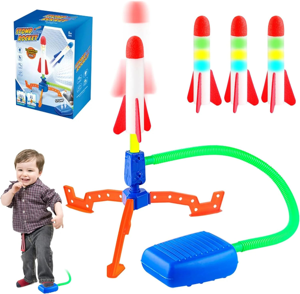 Kid Air Foam Rocket Launcher مطلق صواريخ إسفنجية للأطفال – Smartek