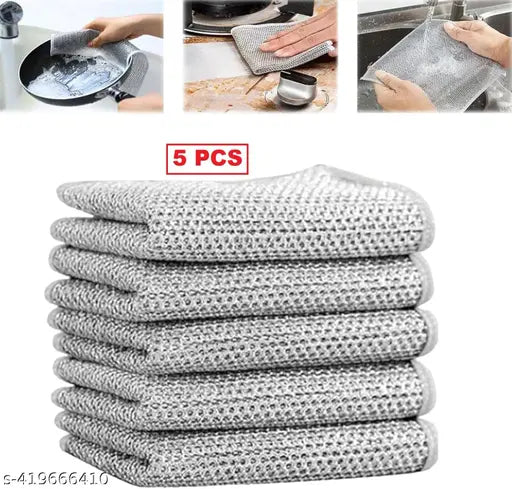 Non Scratch Dish Wash Cloth (Pack Of 5) – Smartek