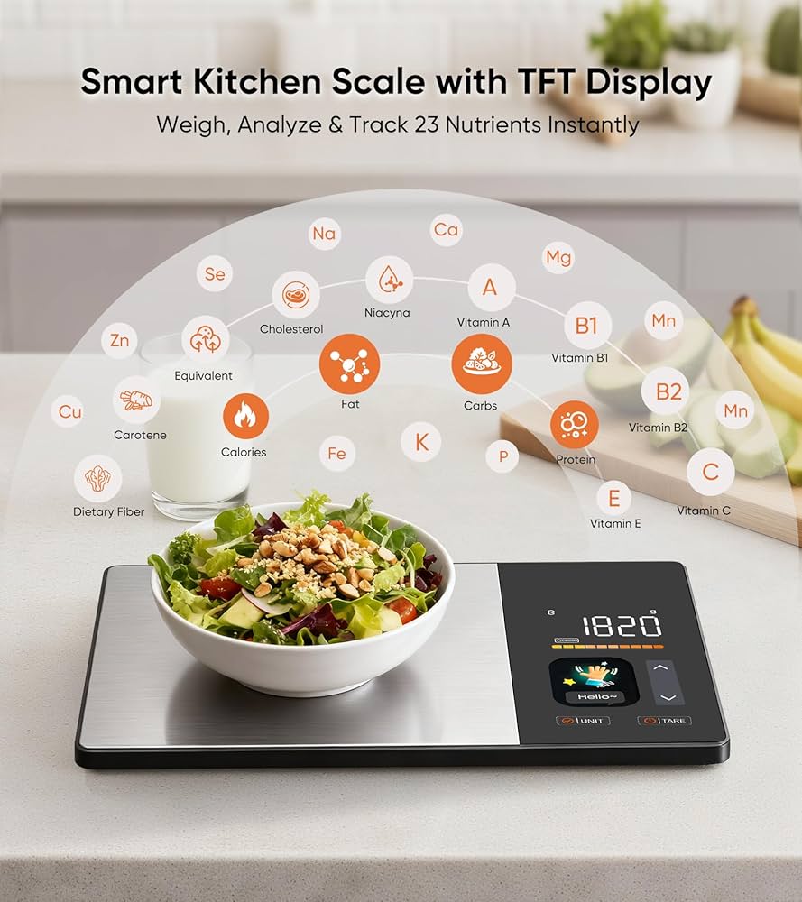 Smartek™ Nutritional Food Scale With 999 Food Codes ميزان غذائي ذكي بـ