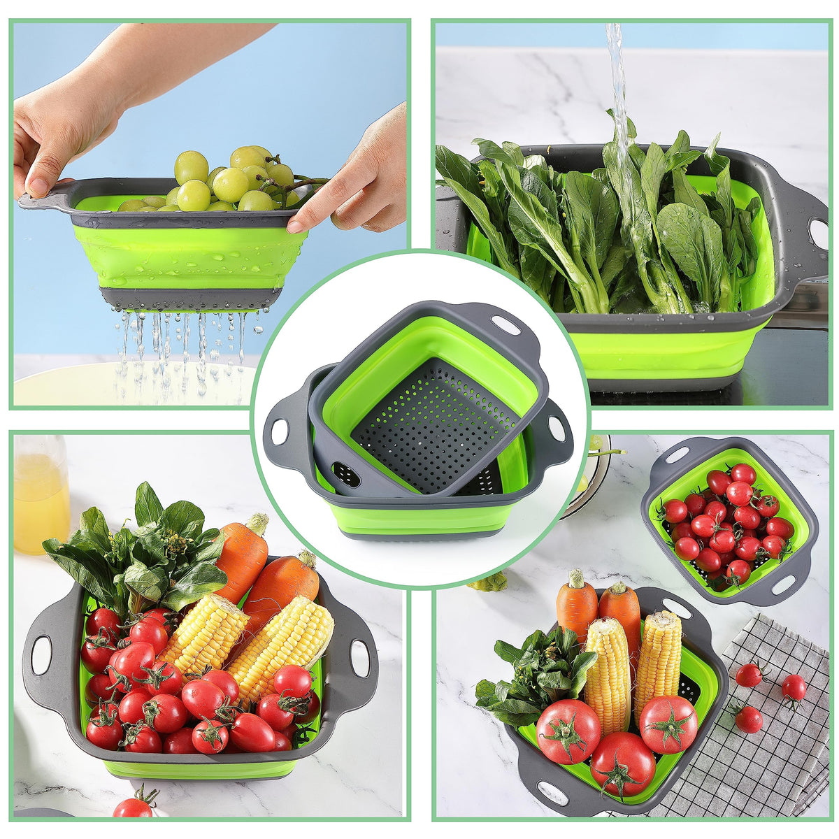 2 in 1 Rotatable Double Basket Strainer مصفاة سلة مزدوجة دوارة 2 في 1 ...