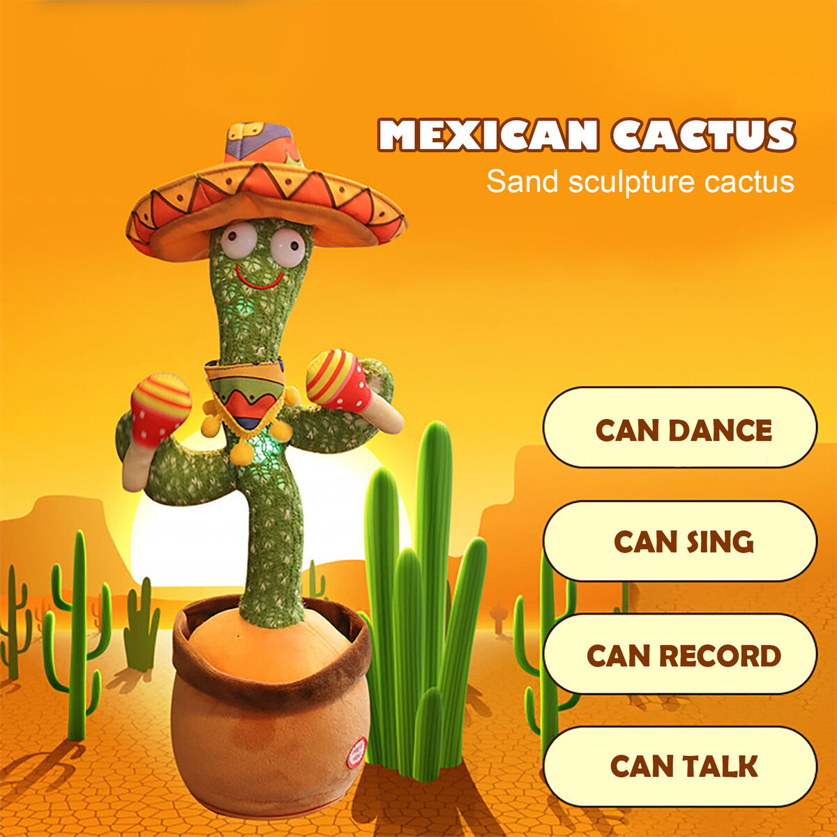 Interactive Speaking Cactus Toy – Smartek